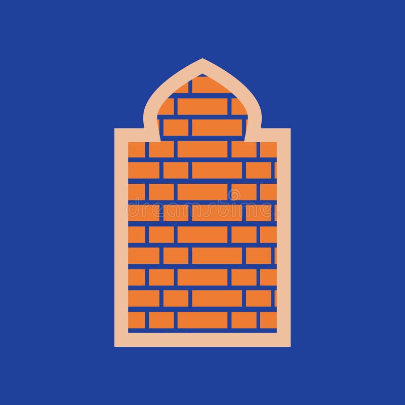 Islamic Mosque Brick Wall Concept Stock Vector - Illustration of light ...