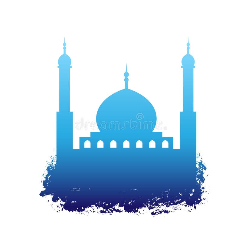 Islamic Mosque Brush Silhouette Illustration Stock Vector ...