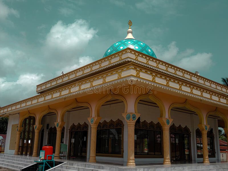 Islamic Mosque Corner Dome with Acehnese Architecture. Stock Image ...