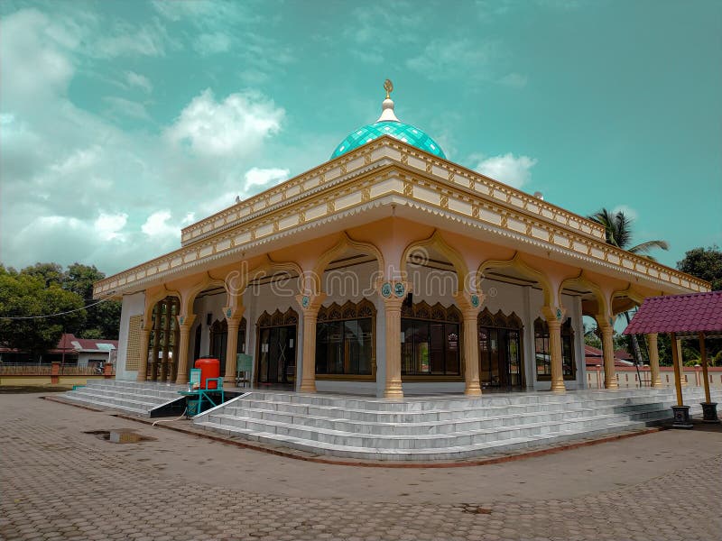Islamic Mosque Corner Dome with Acehnese Architecture. Stock Photo ...