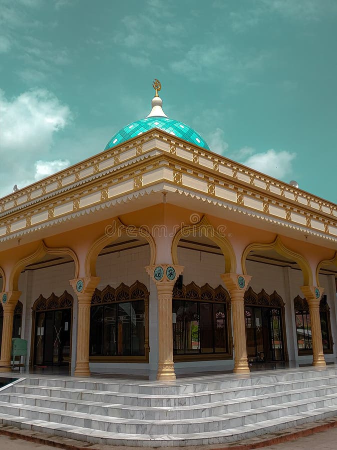 Islamic Mosque Corner Dome with Acehnese Architecture. Stock Photo ...