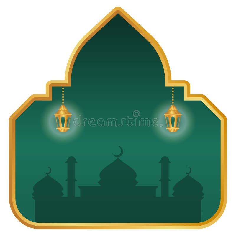Islamic Mosque Frame Background Stock Vector - Illustration of border ...
