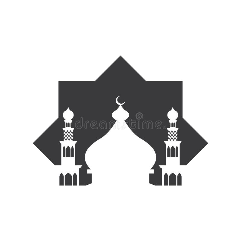 Islamic Mosque Logo Design Vector Template Illustration Stock ...