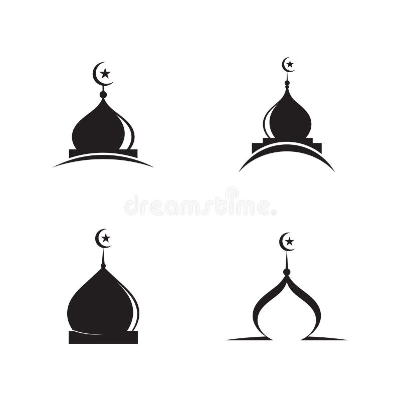 Islamic Mosque Logo Vector Icon Stock Vector - Illustration of minaret ...