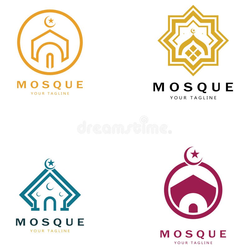 Islamic Mosque Logo Vector Icon Template Stock Vector - Illustration of ...