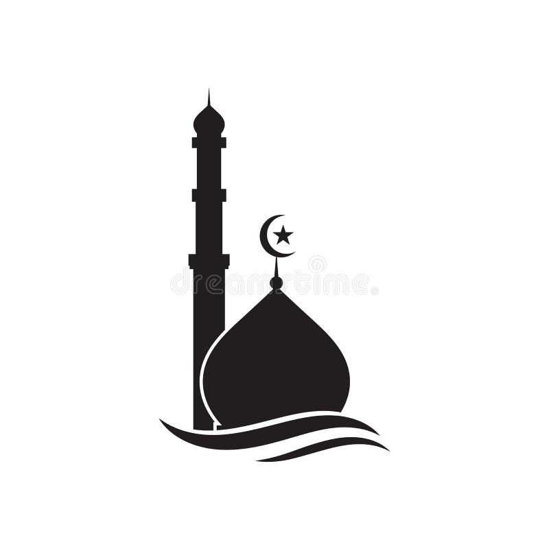 Islamic Mosque Logo Template Stock Illustration - Illustration of ...