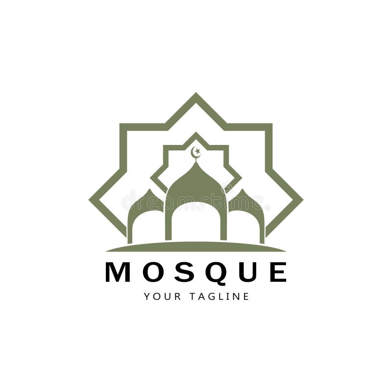 Islamic Mosque Logo Vector Icon Template Stock Vector - Illustration of ...