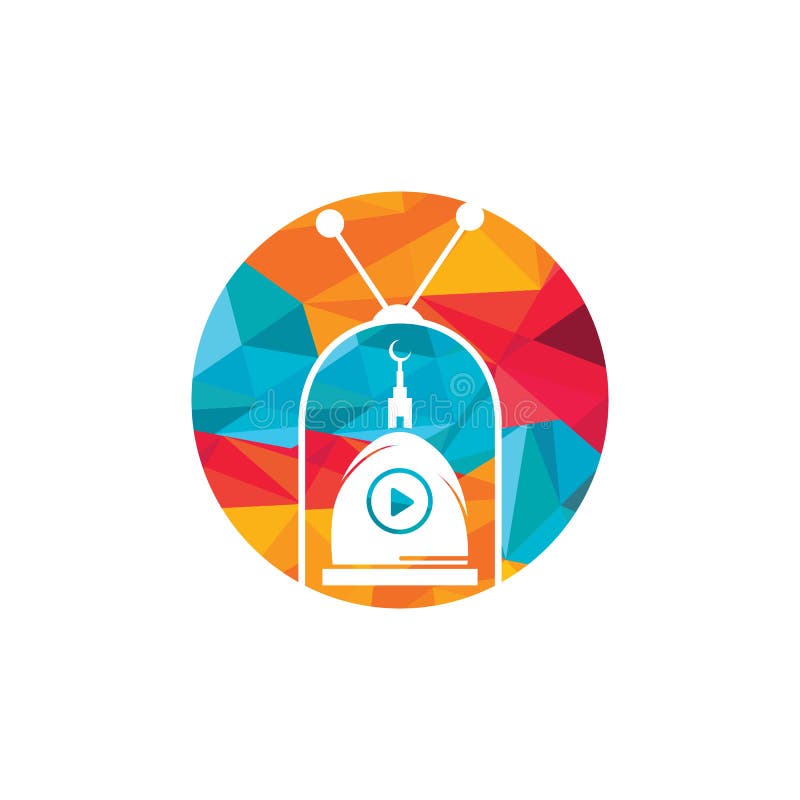 Muslim Tv Vector Logo Design Template. Islamic Media Logo Concept ...