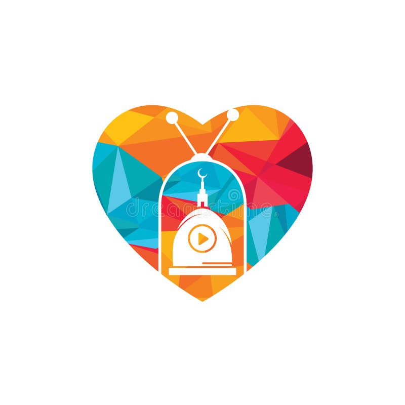 Muslim Tv Vector Logo Design Template. Islamic Media Logo Concept ...