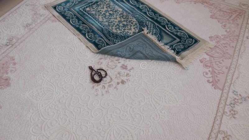 Islamic Objects, Prayer Beads for Prayer and Prayer Rugs, Stock Footage ...