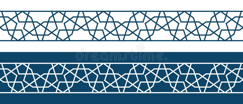 Islamic Ornament Pattern Border for Ramadan Card Stock Vector ...
