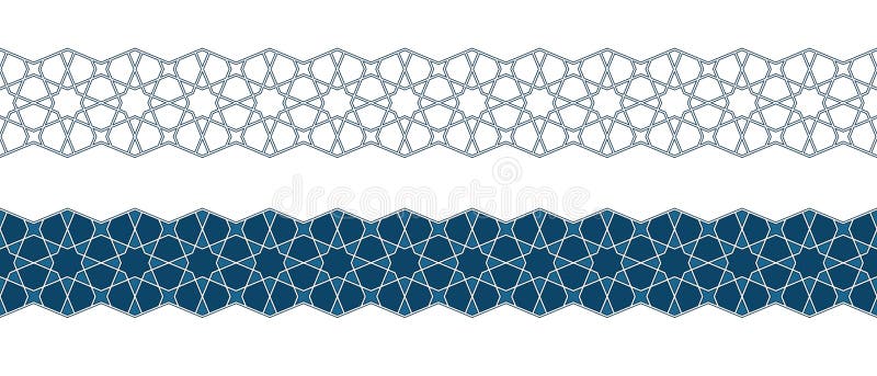 Islamic Ornament Pattern Border for Ramadan Card Stock Vector ...