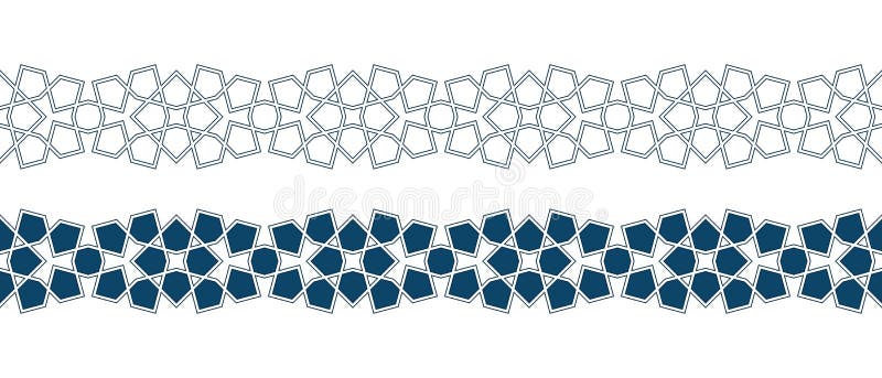 Islamic Ornament Pattern Border for Ramadan Card Stock Vector ...