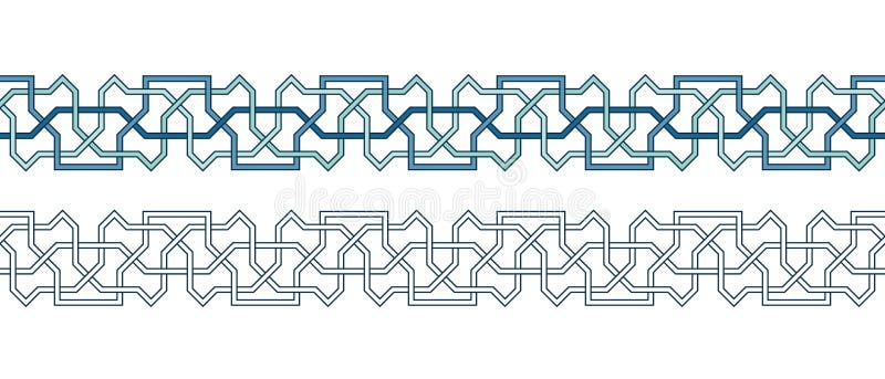 Islamic Ornament Pattern Border for Ramadan Card Stock Vector ...