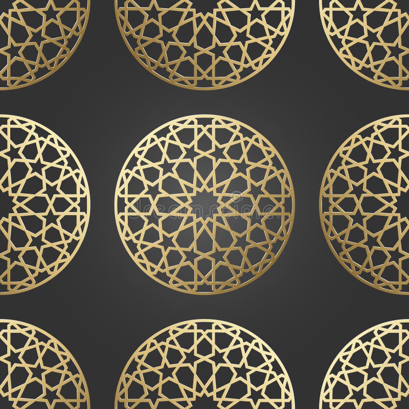 Islamic Ornament Vector, Persian Motiff. 3d Ramadan Islamic Round ...