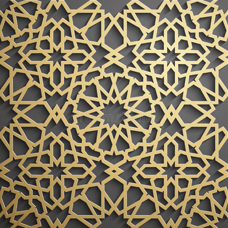 Islamic Ornament Vector , Persian Motiff . 3d Ramadan Islamic Round ...