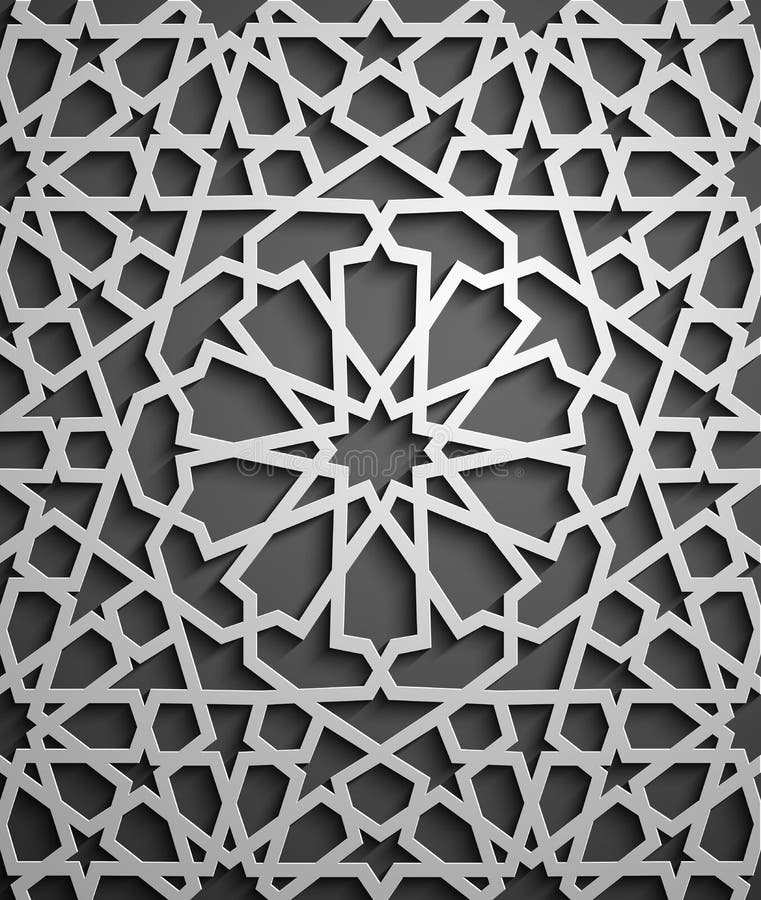 Islamic Ornament Vector , Persian Motiff . 3d Ramadan Islamic Round ...