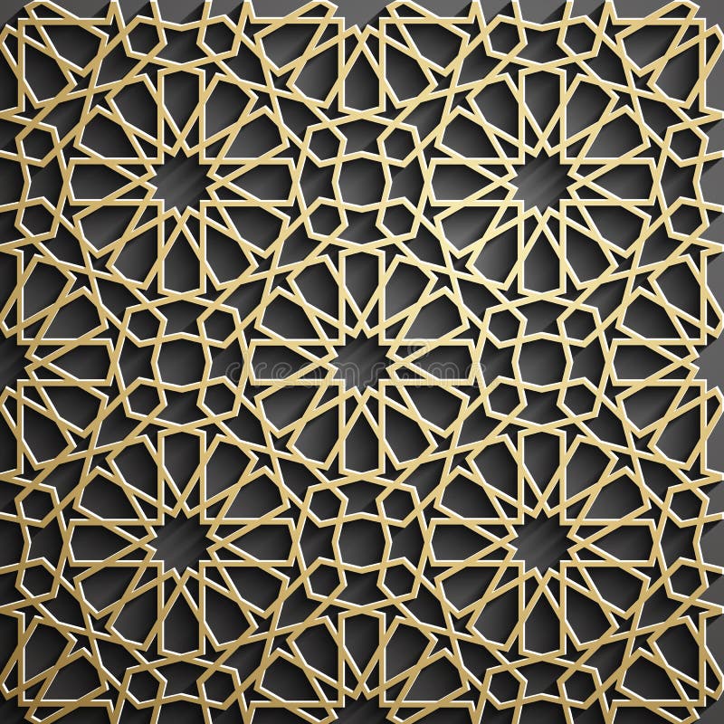 Islamic Ornament Vector , Persian Motiff . 3d Ramadan Islamic Round ...