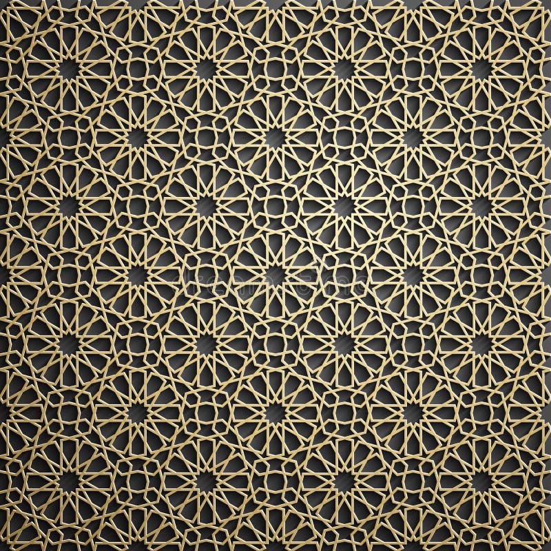 Islamic Ornament Vector , Persian Motiff . 3d Ramadan Islamic Round ...