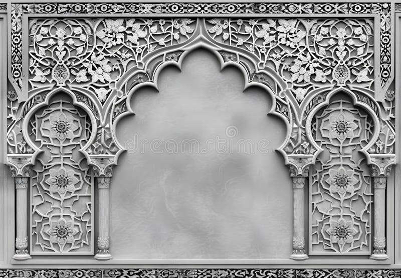 Islamic Pattern Archway Background Texture Stock Illustration ...