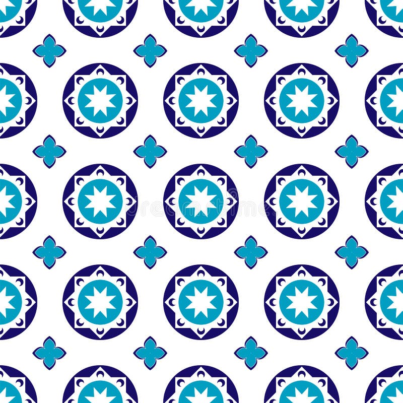 Islamic Pattern. Blue Geometric Background. Vector. Stock Illustration ...