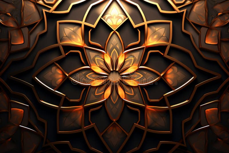 Islamic Pattern on a Digitally Created. Generative Ai Stock ...