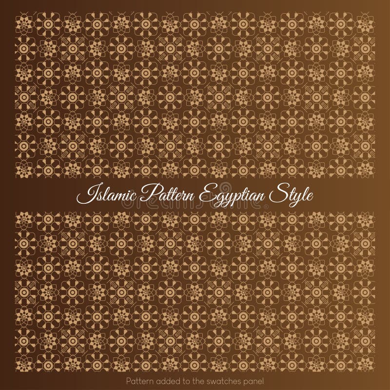 Islamic Pattern Egyptian Style. Arabic Pattern with Gold Color Stock ...