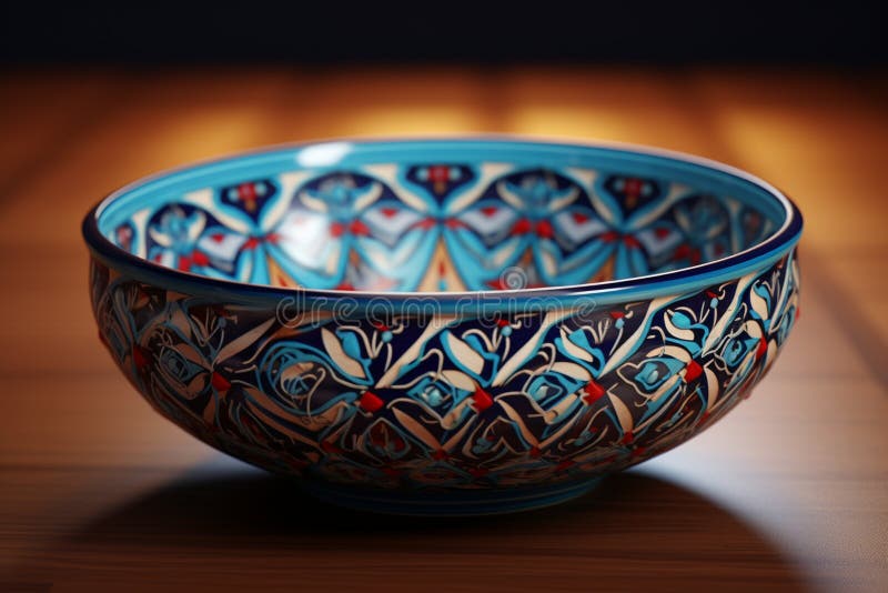 Islamic Pattern Incorporated into a Ceramic Bowl. Generative Ai Stock ...