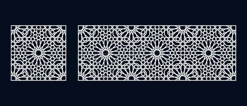 Islamic Pattern for Laser Cutting Stock Vector - Illustration of mosaic ...