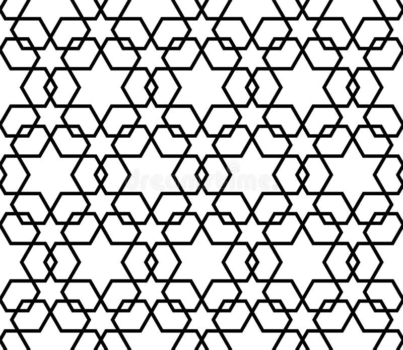 Islamic Pattern. Seamless Vector Geometric Black and White Lattice ... Islamic Pattern. Seamless Vector Geometric Black and White Lattice ...