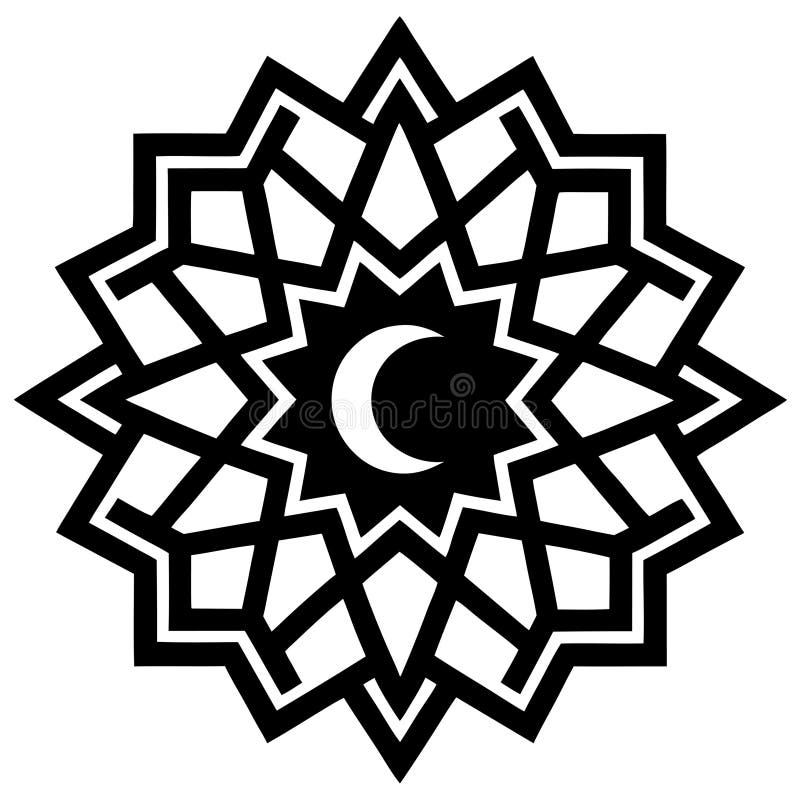 Islamic Pattern Silhouette stock illustration. Illustration of editable ...