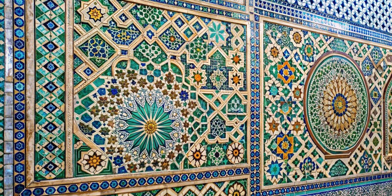 Islamic Patterns on Mosque Wall Mosque View Islamic Backgrounds AI ...