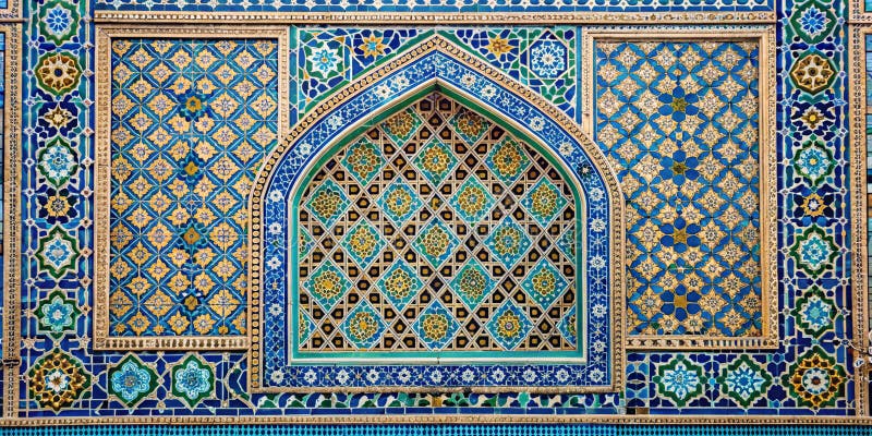 Islamic Patterns on Mosque Wall Mosque View Islamic Backgrounds AI ...