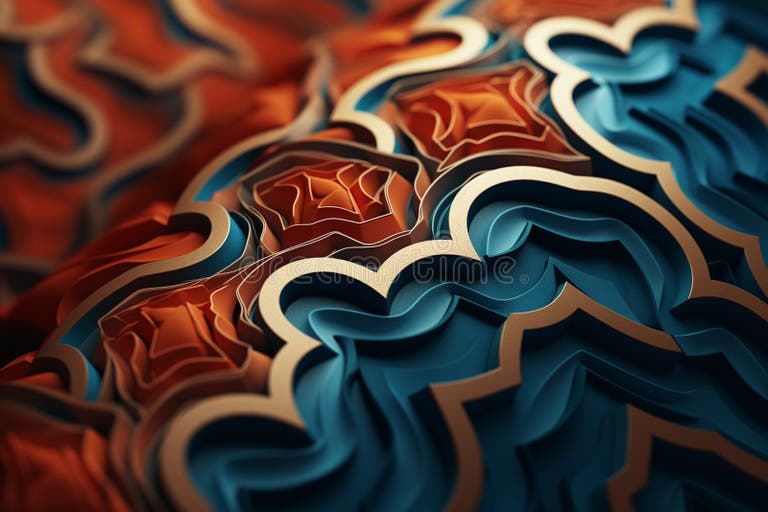 Islamic Patterns on a Textile Creating a. Generative Ai Stock ... Islamic Patterns on a Textile Creating a. Generative Ai Stock ...