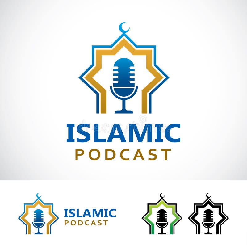 Islamic Podcast Logo Design Stock Vector - Illustration of quran, logo ...