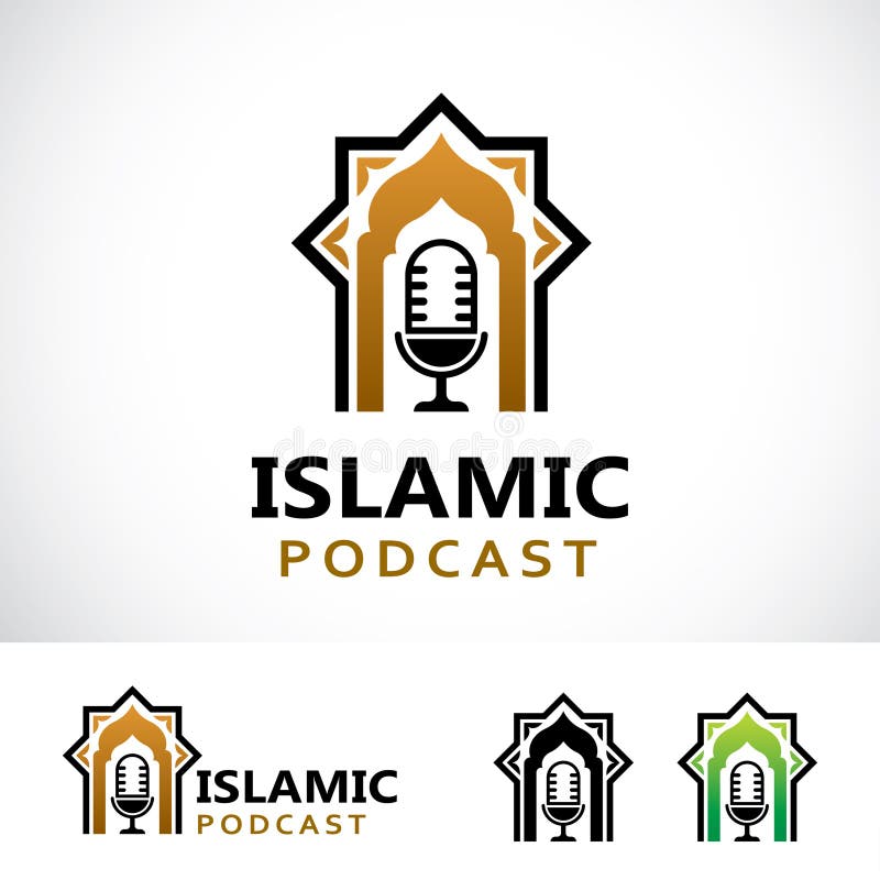 Islamic Podcast Logo Design Stock Vector - Illustration of arabic, chat ...