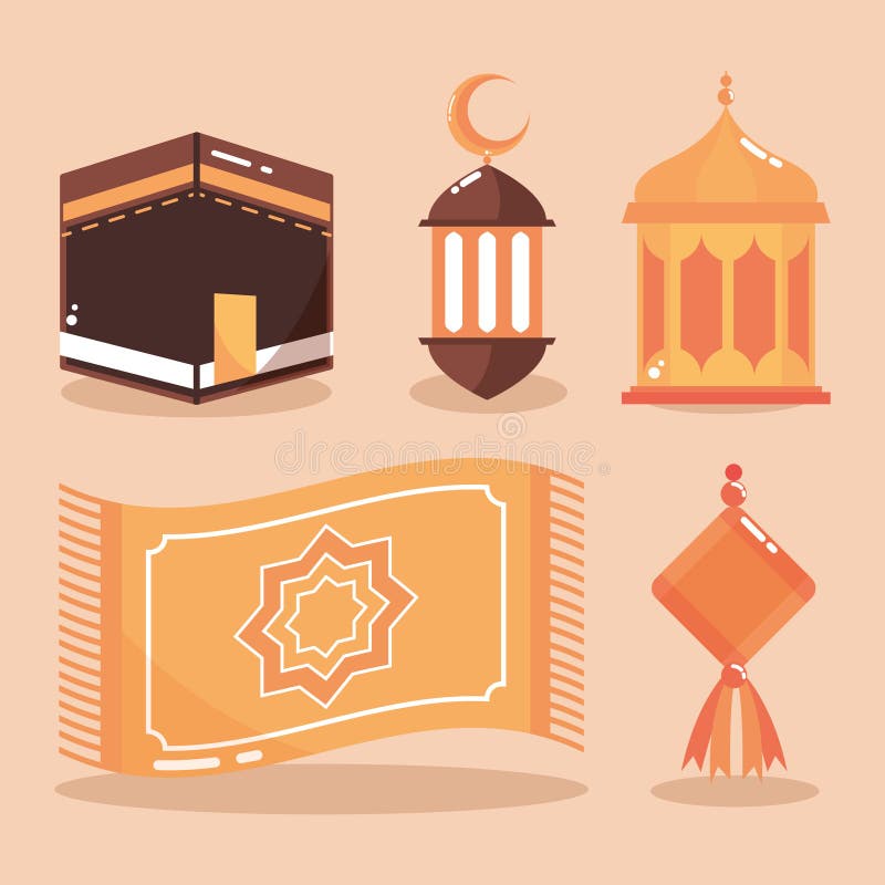 Islamic religious icons stock vector. Illustration of culture - 246815832