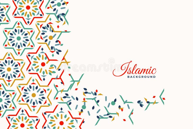 Islamic Religious Morocco Pattern Backdrop with Arabic Touch Stock ...