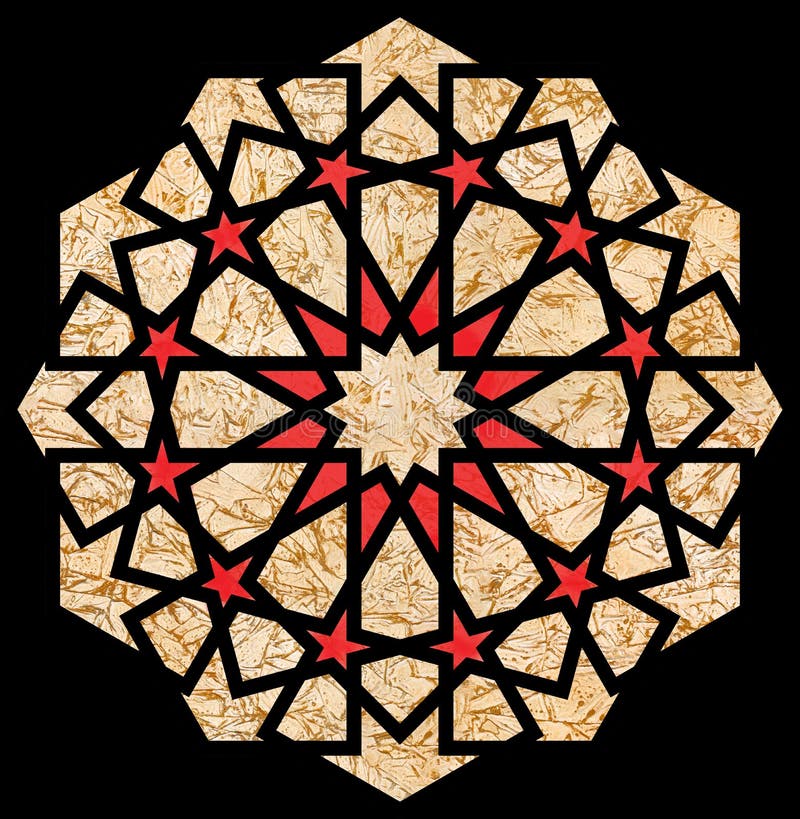 Islamic Round Colorful Ornament Seamless Pattern. Mosaic Circle ...