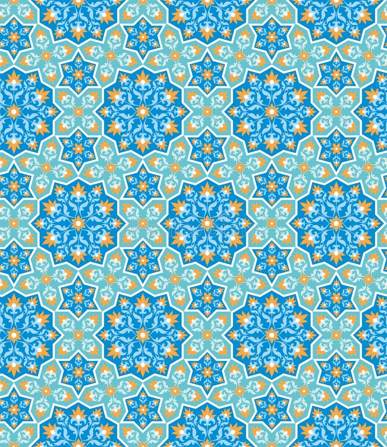 Floral Islamic Seamless Pattern Stock Vector - Illustration of ...