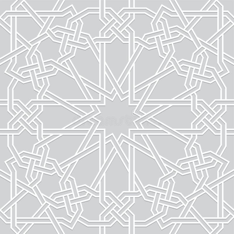 Interlaced White Geometric Pattern. Interlocking Seamless Vector ...