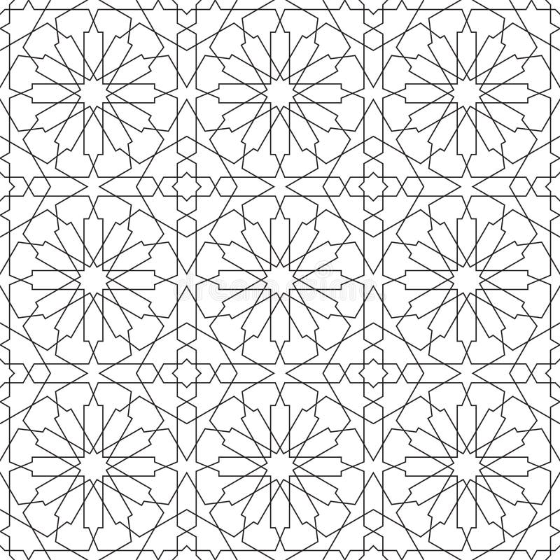 Islamic seamless vector stock vector. Illustration of interlacing ...