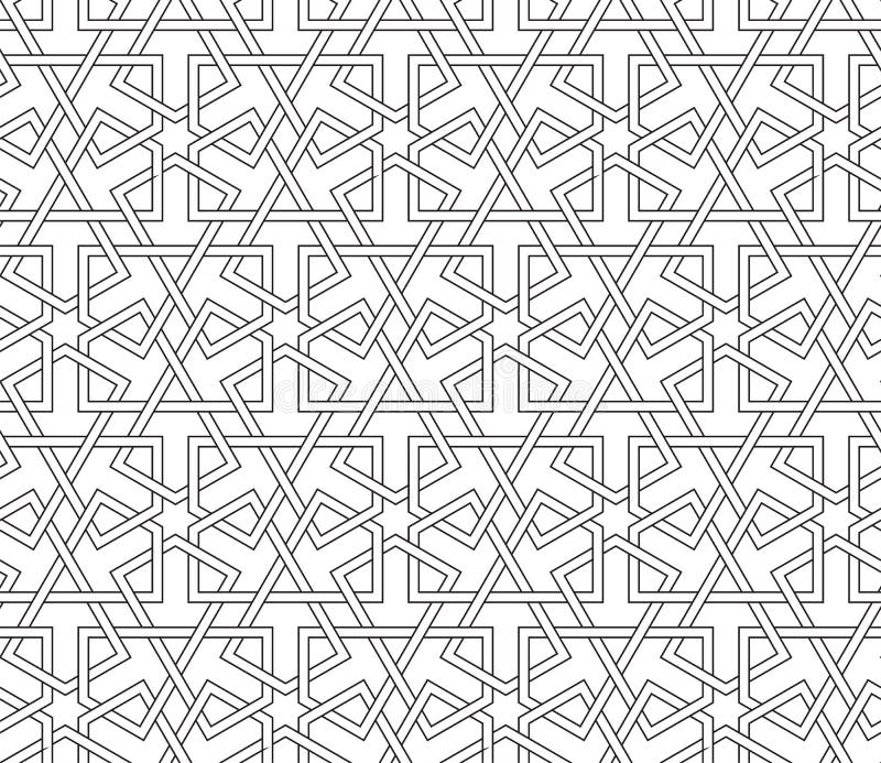 Islamic seamless vector stock vector. Illustration of linear - 86239970