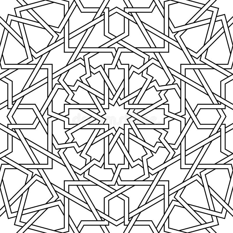 Islamic seamless vector stock vector. Illustration of grid - 91653460