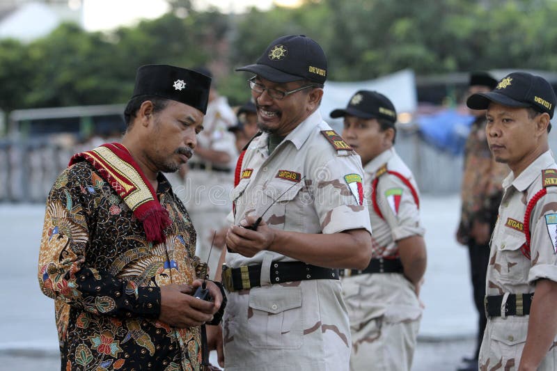Islamic security guard editorial photography. Image of indonesia - 77109432