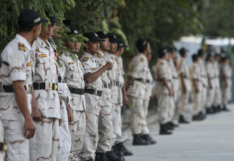 Islamic security guard editorial image. Image of indonesia - 77109415