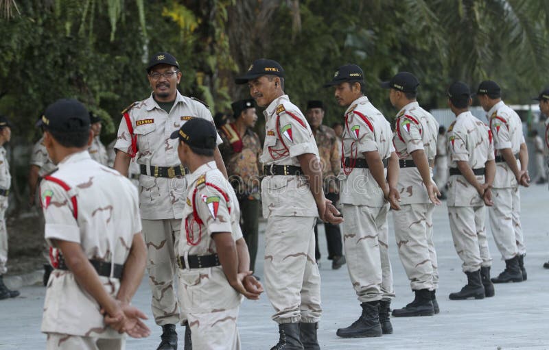 Islamic security guard editorial image. Image of indonesia - 77109415