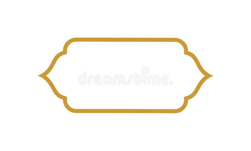 Islamic Shape Outline - Horizontal - Vector Stock Vector - Illustration ...