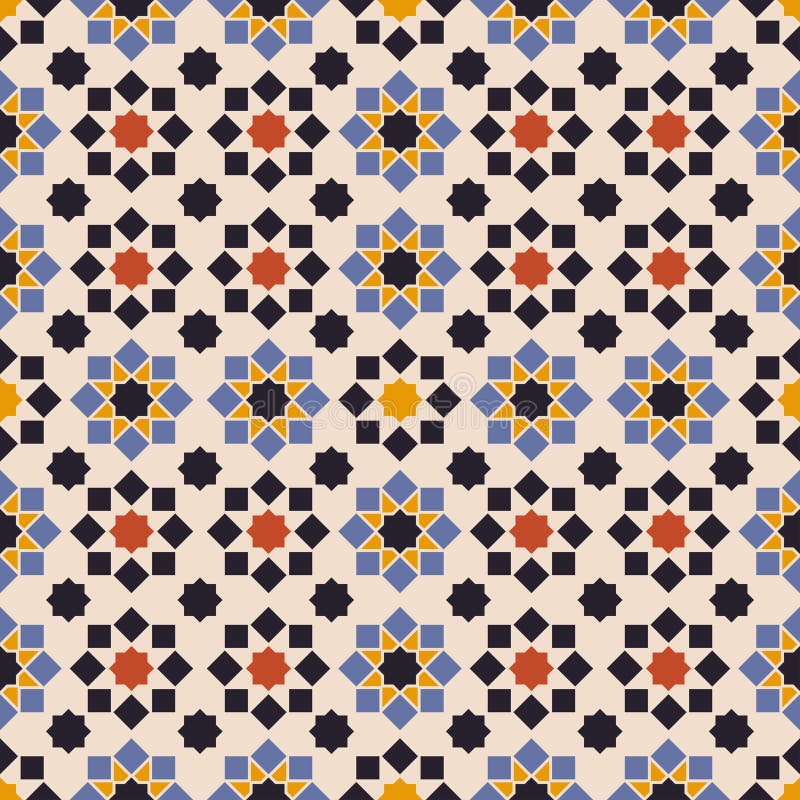 Islamic Shapes Seamless Pattern Stock Vector - Illustration of vector ...