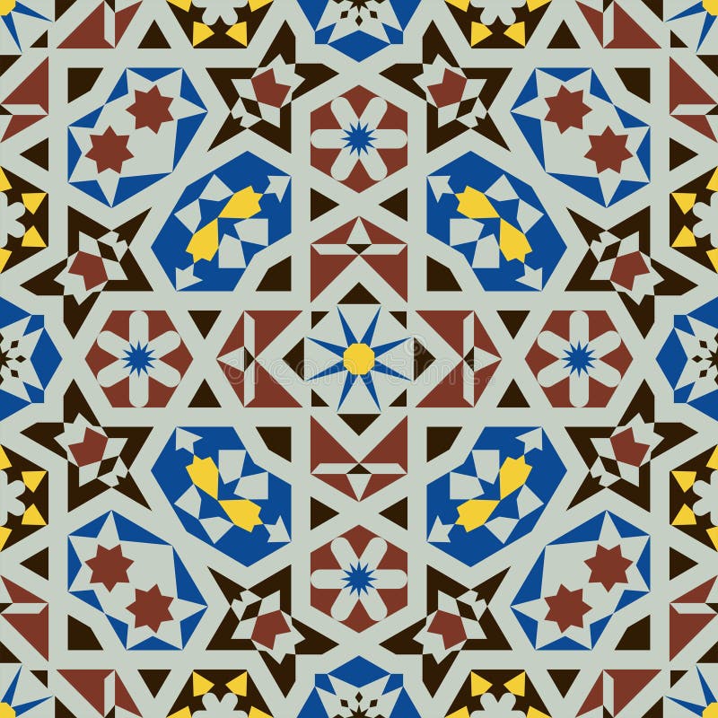 Islamic Shapes Seamless Pattern Stock Vector - Illustration of vector ...